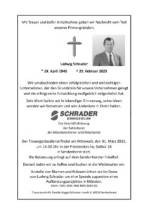 Traueranzeige | SCHRADER